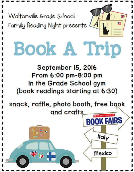 WCUSD1 - Family Reading Night - Grade School Gym Sept. 15th, 6 PM - 8 PM